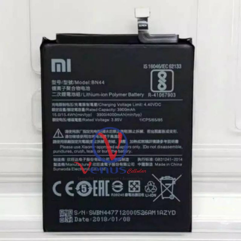 Jual BATTERY ORI 99 BN44 / xiaomi redmi 5+ | Shopee Indonesia