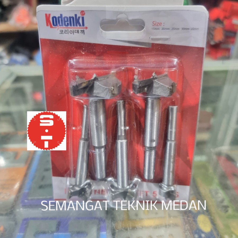 Jual 5PCS MATA BOR ENGSEL SENDOK GELAP KAYU FORSTNER TCT SET 5 PCS ...