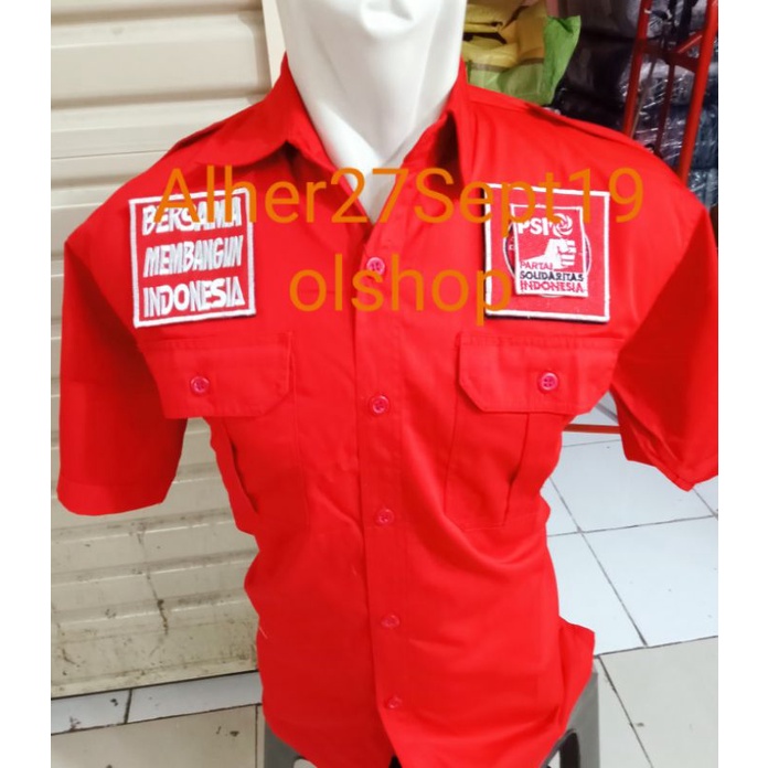 Jual terbaru banyak pilihan warna Kemeja partai PSI baju partai PSI ...