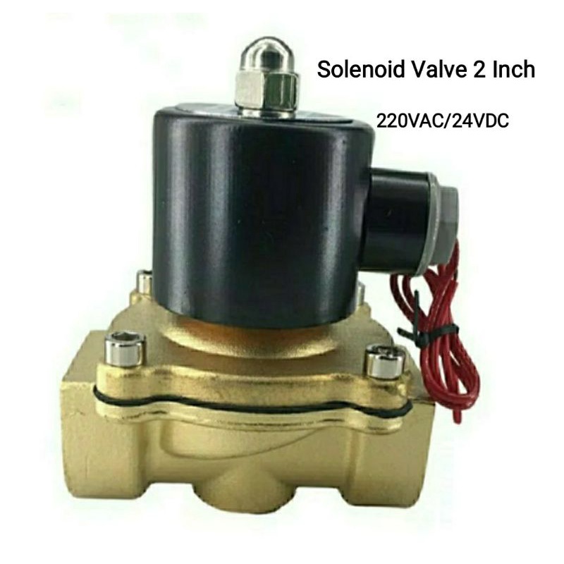 Jual Solenoid Valve 2 Inch 220VAC / 24VDC Normally Open Valve pneumatic ...
