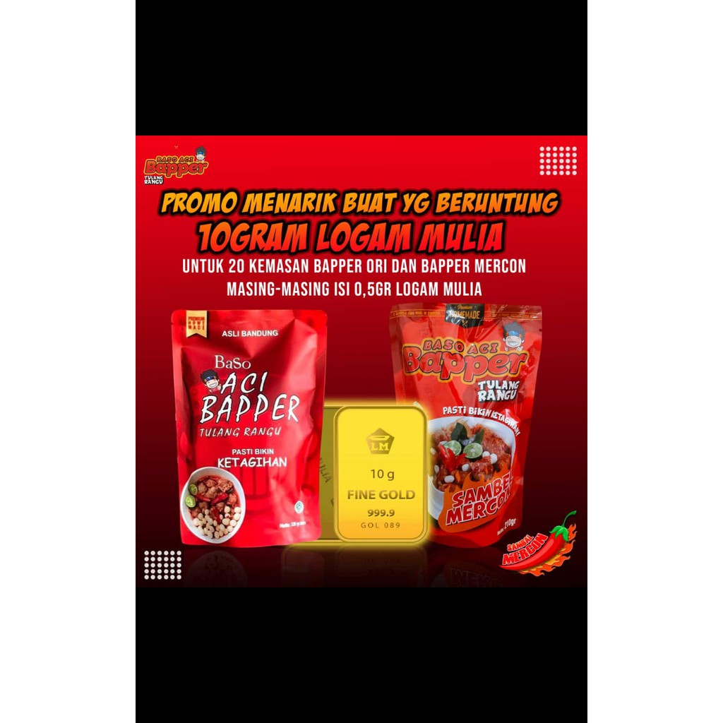 Jual Baso Aci Baper Bapper Baso Aci Tulang Rungu Aseli Bandung - 220gr ...