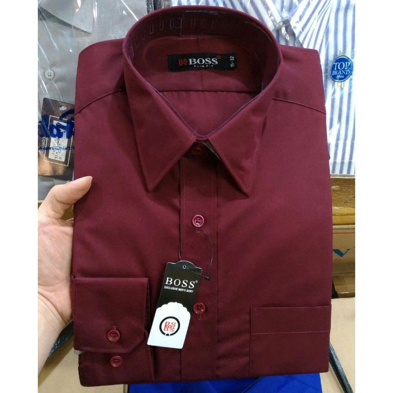 Jual Kemeja Formal Merek Boss/Hem Pria/Kemeja Kantor/Kemeja Formal ...