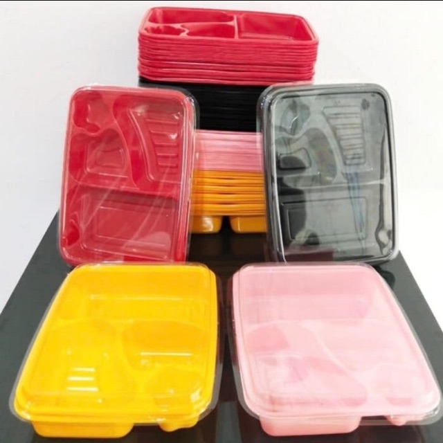 Jual Mika Tray Bento Catering Sekat Bintang Warna Biru (50pcs) | Shopee ...