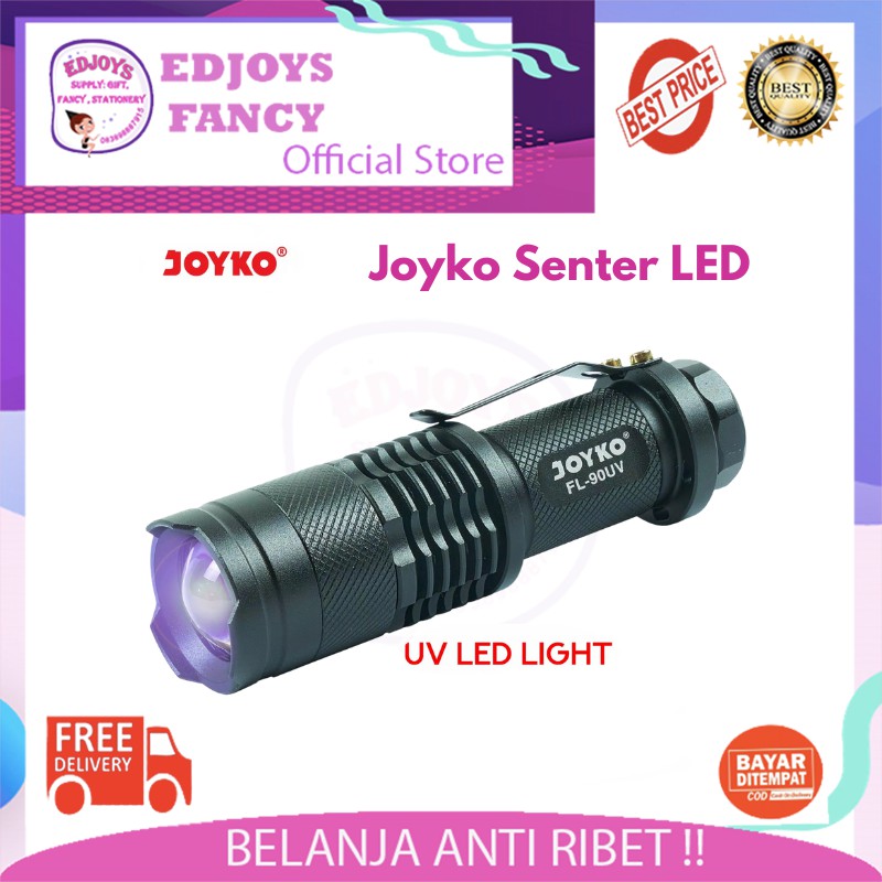 Jual Joyko Senter UV LED Flashlight Senter LED Ultraviolet FL-90UV ...
