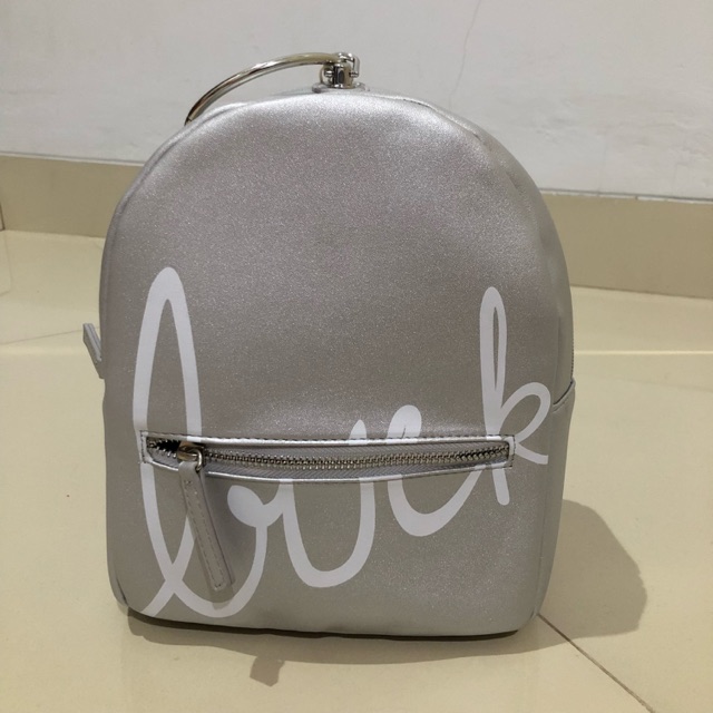 Jual Tas ransel backpack mini miniso original silver | Shopee Indonesia