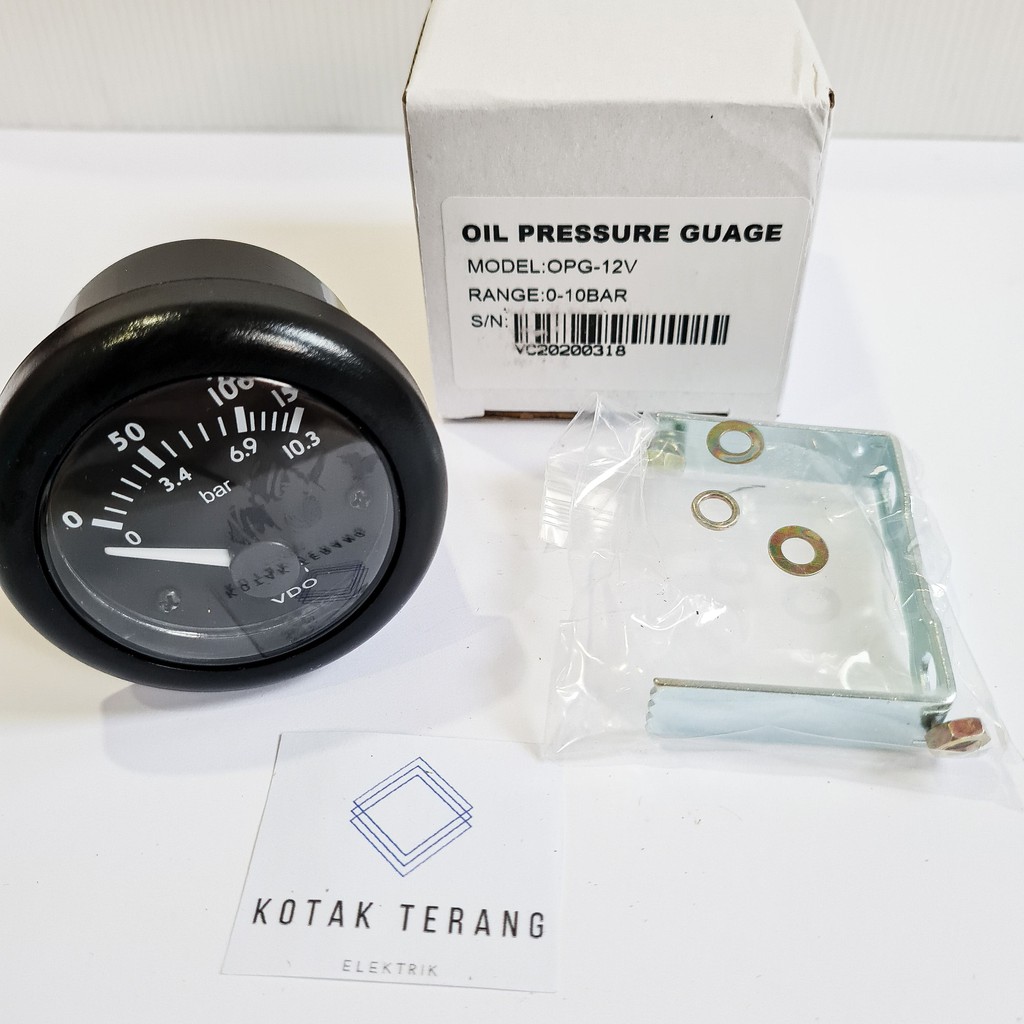 Jual Gauge Tekanan Oli Oil Pressure Gauge 12V OPG-12V VDO Meter | Shopee Indonesia