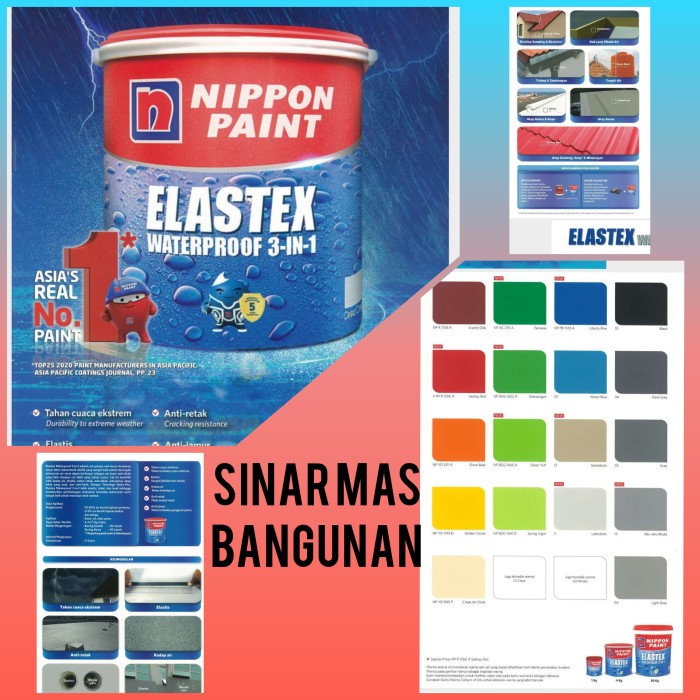 Jual Cat Elastex Waterproofing,Pelapis anti bocor 5kg | Shopee Indonesia