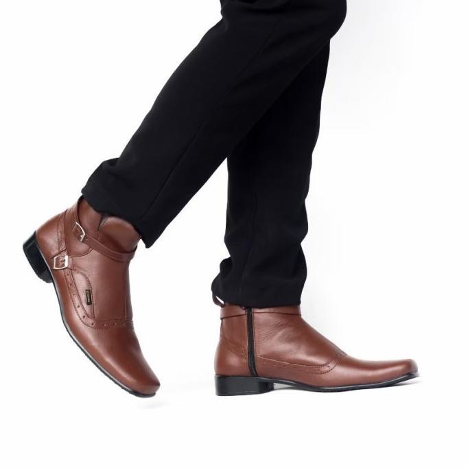 Jual sepatu boots kulit cowboy pria ssb x cevany PACUAN brown ORIGINAL ...