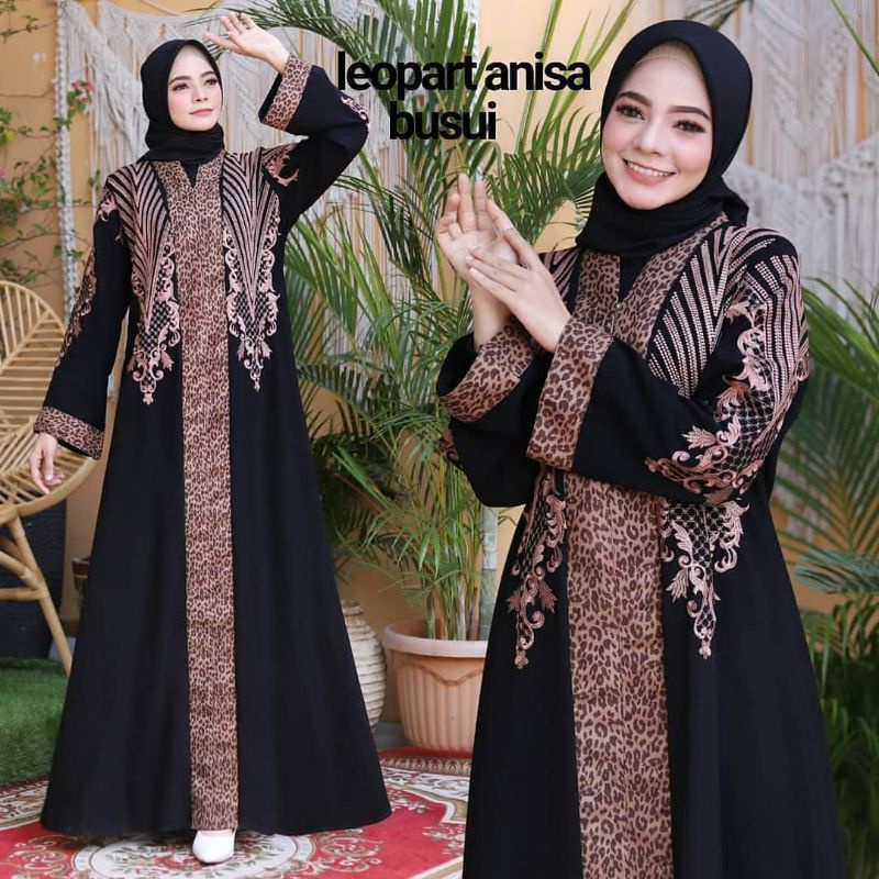 Jual abaya dubai leopard,abaya arab,abaya saudi,abaya gamis hitam,abaya ...