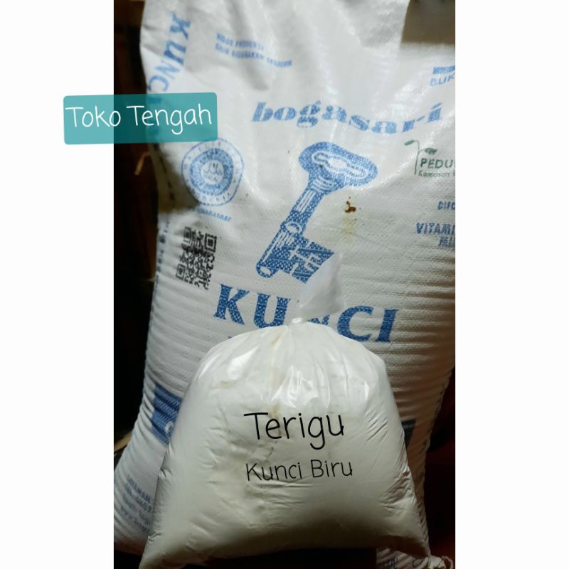 Jual Tepung Terigu kunci biru 1kg(repak/kiloan) | Shopee Indonesia