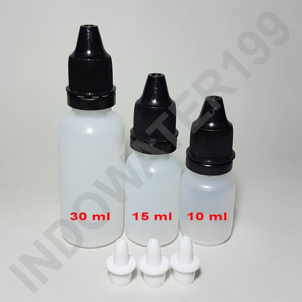 Jual BOTOL HDPE LDPE NATURAL 30 ML TUTUP WARNA HITAM MINIMAL 30 PCS ...