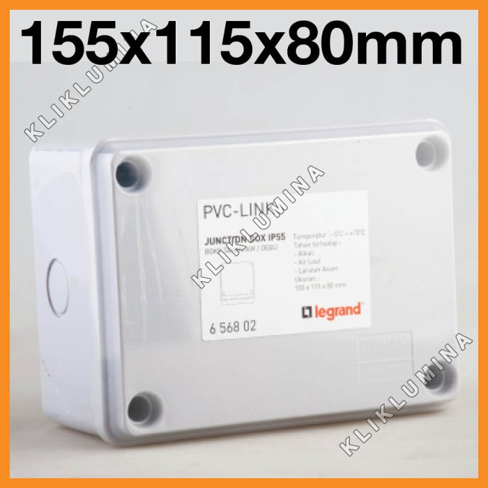Jual Junction Box 155x115x80 Legrand 656802 Outdoor Duradus IP55 ...