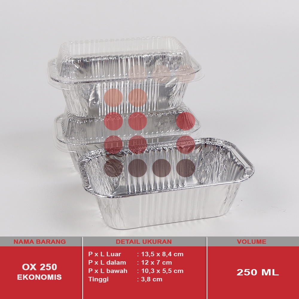 Jual alumunium foil cup OX 250 + tutup / MACARONI SCHOTEL / LASAGNA | Shopee Indonesia