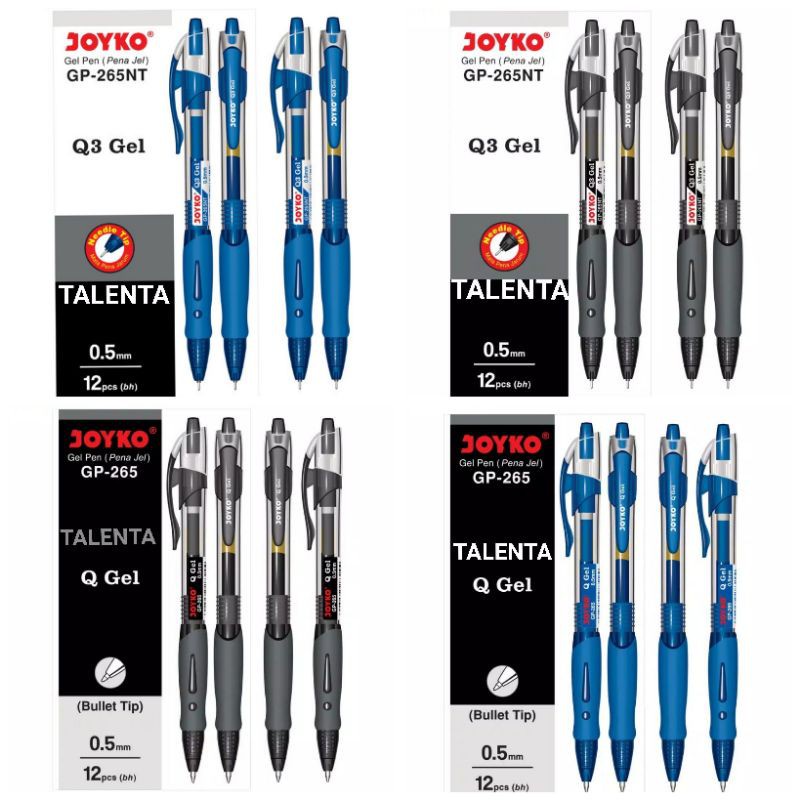 Jual Pulpen / Bulpen Gel Joyko Q Gel GP-265 Model Cetek Isi 12 Pcs | Shopee Indonesia