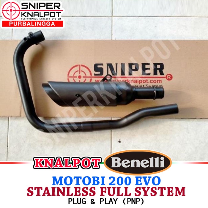 Jual Knalpot Benelli Motobi 200 Evo Full System PNP | Shopee Indonesia
