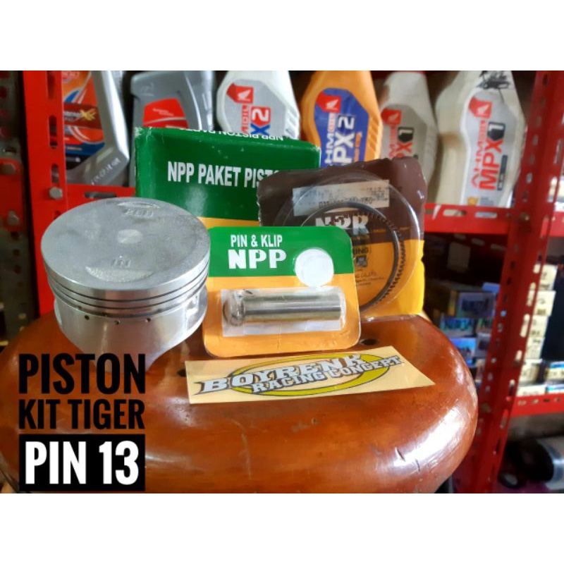 Jual PISTON KIT TIGER PIN 13 STD sd 200NPP - BOYRENK RACING | Shopee ...
