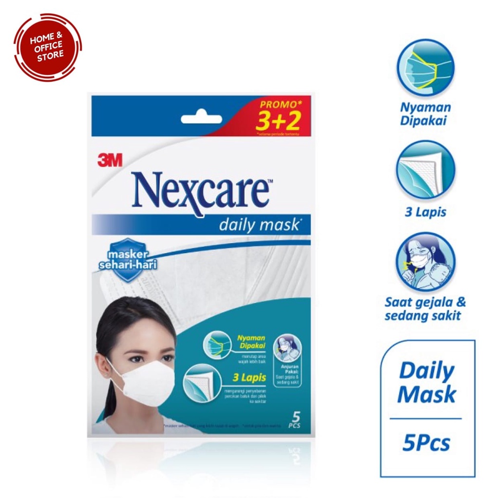 Jual Masker 3M Nexcare Daily Fit Mask Rejuvenate Putih / Masker 3M ...