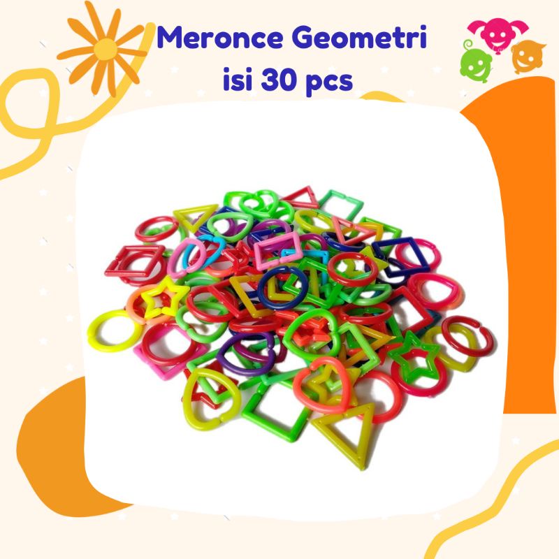 Jual MERONCE RANTAI GEOMETRI - SENSORY PLAY MONTESSORI | Shopee Indonesia