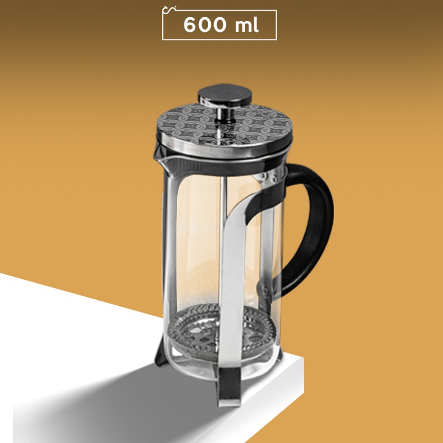 Jual CONALLI French Press Stainless 600ml Espresso Coffee Plunge Maker 600 ml Kaca | Shopee ...