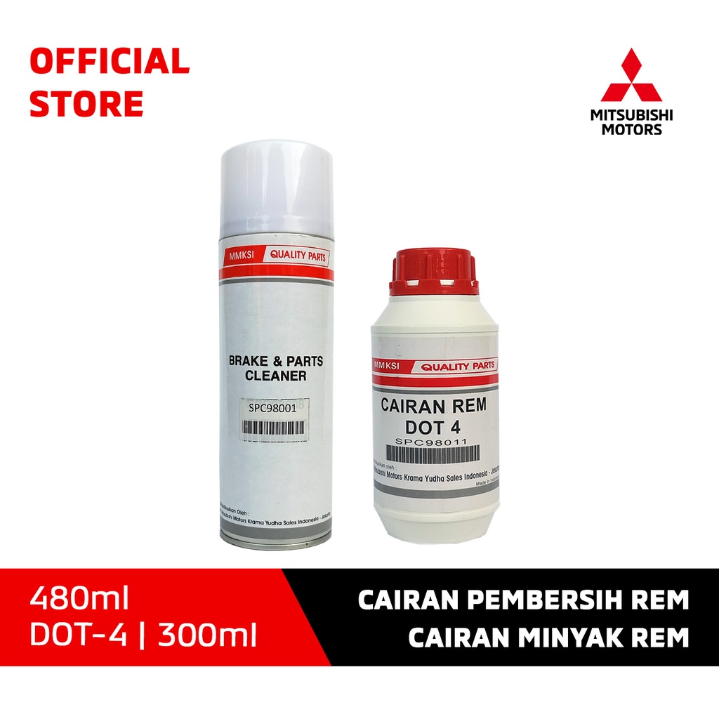Jual Mitsubishi Motors Minyak Rem DOT-4, 300ml + SUPER BRAKE CLEANER 480ml | Shopee Indonesia