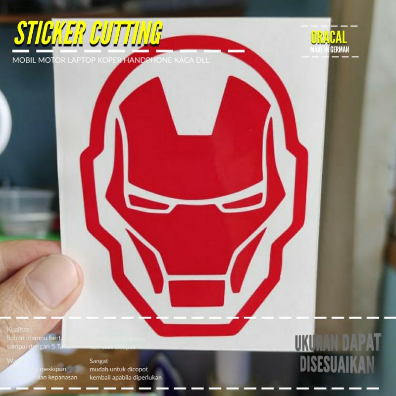 Jual STIKER IRON MAN KECIL 3 CUTTING BAHAN ORACAL CUSTOM | Shopee Indonesia
