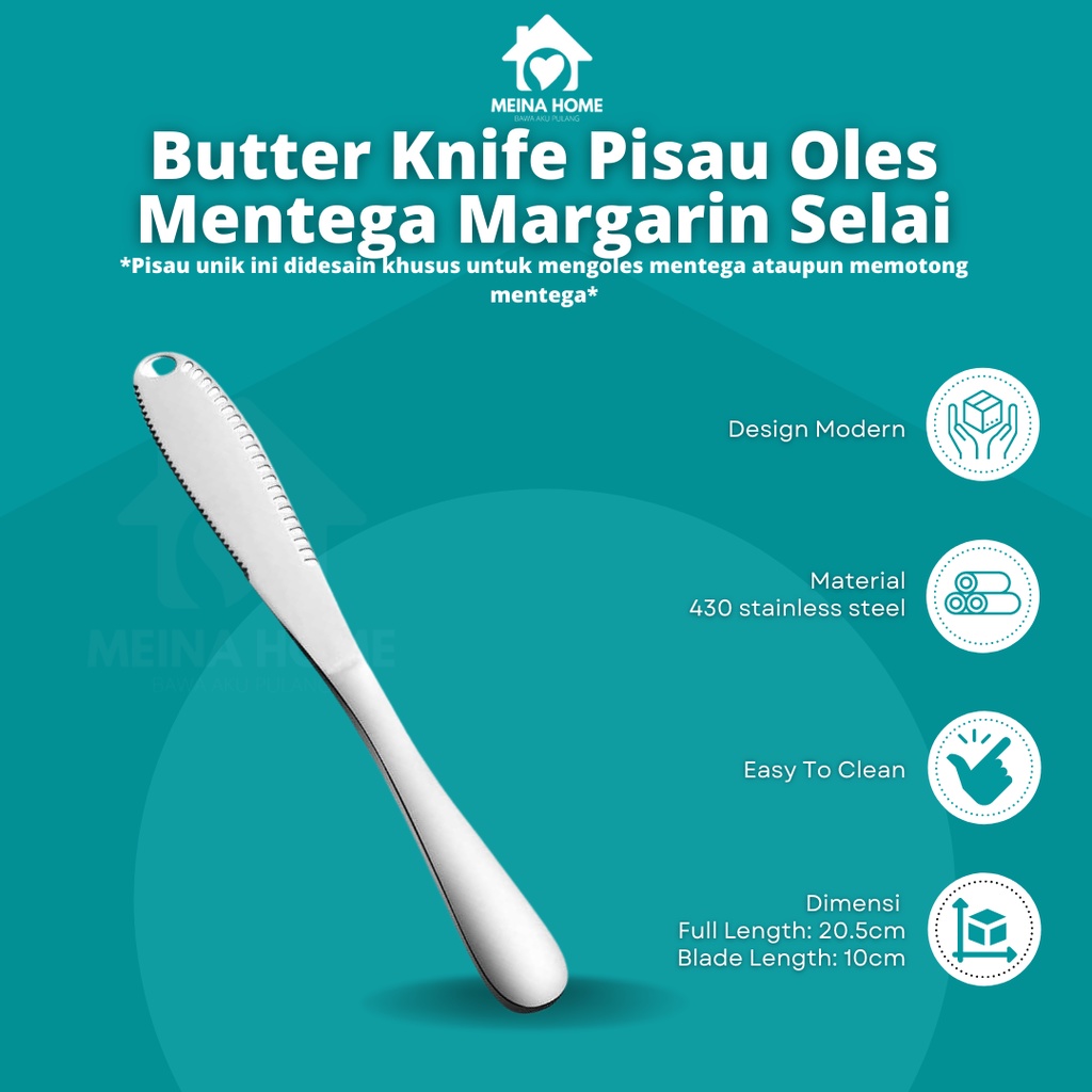 Jual PISAU SELAI KUE BUTTER KNIFE PISAU SENDOK ALAT OLES MENTEGA ...