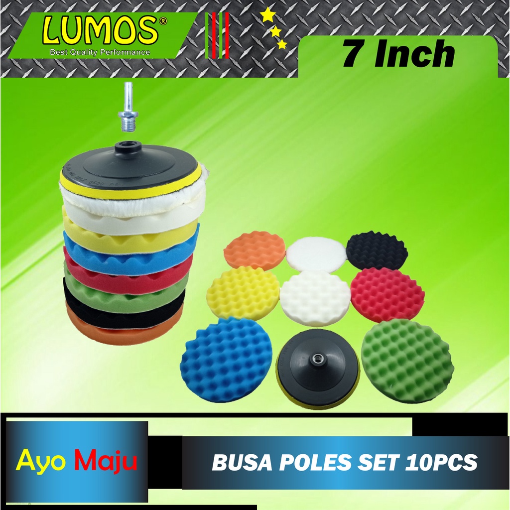 Jual Busa Poles 7 inch Set 10pcs Sponge Wool Polishing 7 inch Set 10 ...