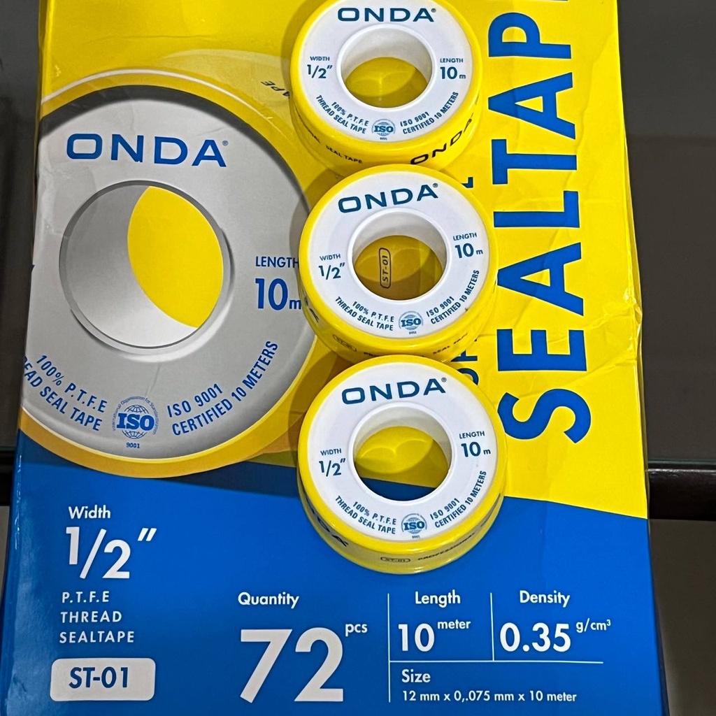 Jual ORI Seal tape ONDA / Sealtape seltip Isolasi keran pipa Uk 1/2 x ...