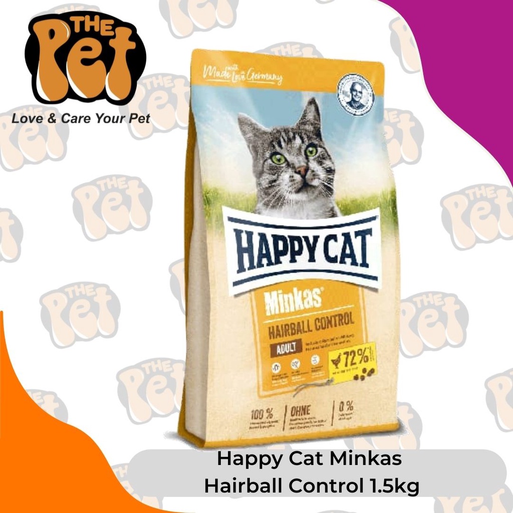 Jual Happy Cat Minkas Hairball Control 1,5 Kg | Shopee Indonesia