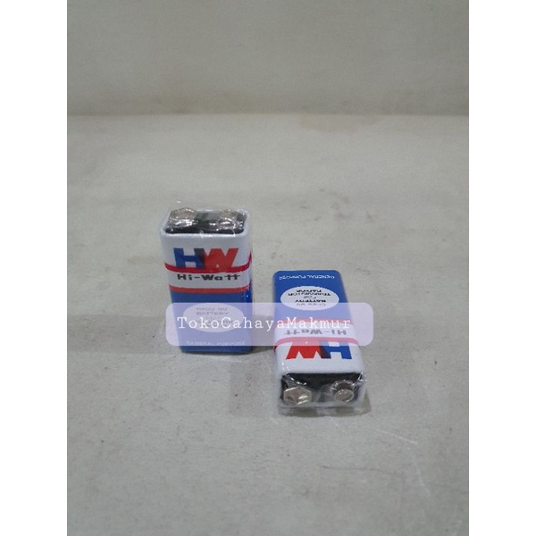 Jual Baterai Kotak/Baterai Petak/Battery 6F22 9V Hi-Watt Rechargeable ...