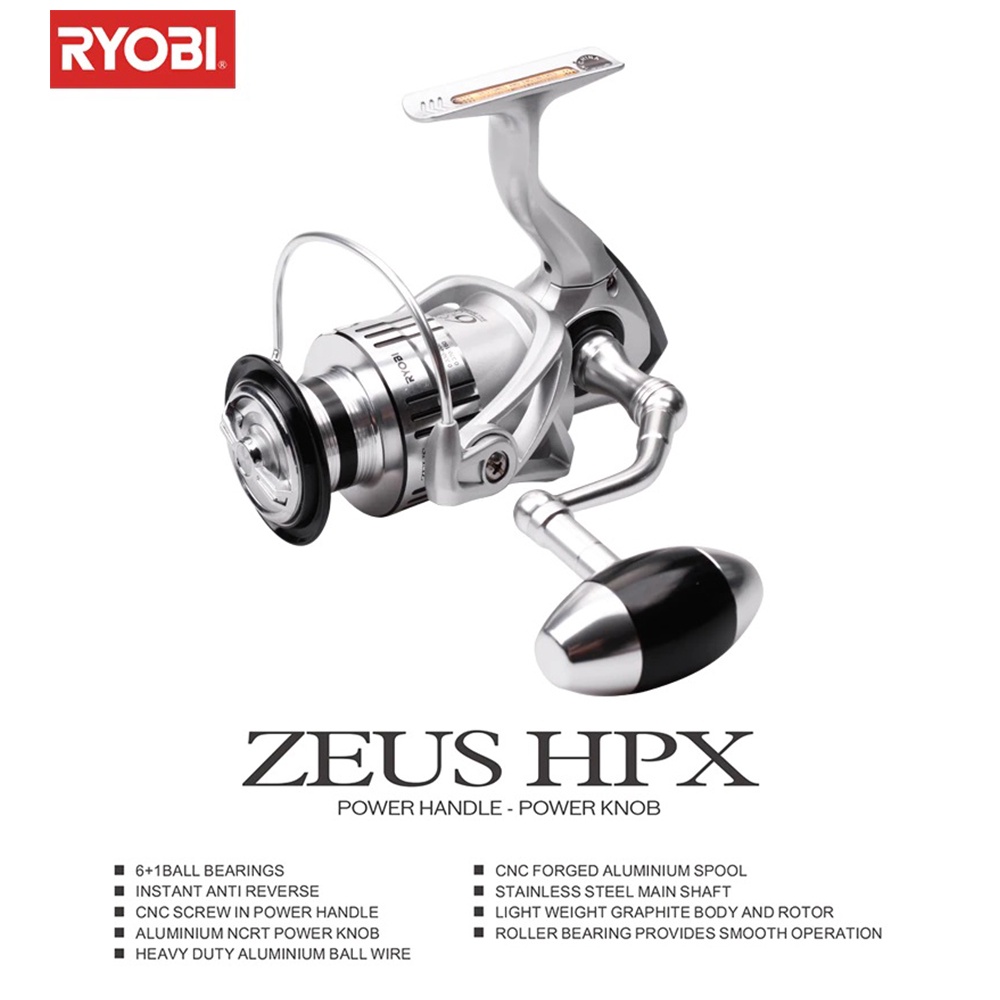 Jual RYOBI Zeus HPX Power Handle Reel Spinning Gulungan Pancing Kerekan ...