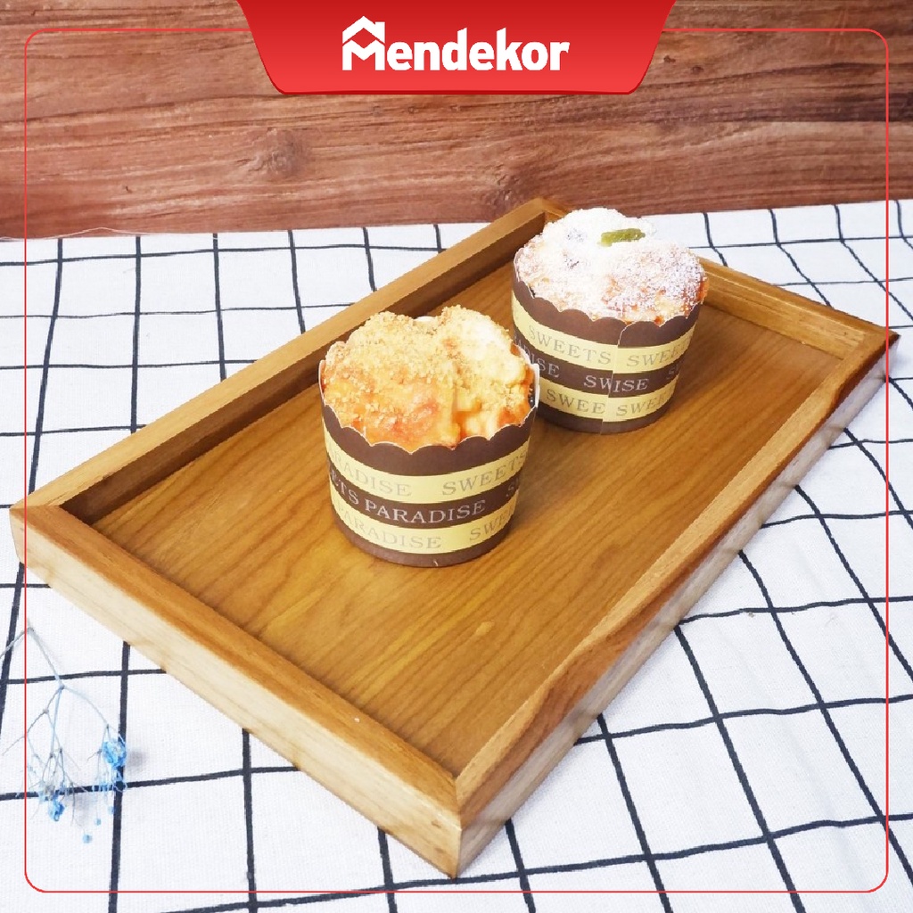 Jual Nampan Tray Kayu Saji Baki Wooden Premium Tebal Persegi Panjang ...