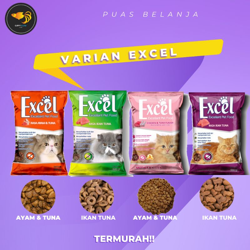 Jual Makanan Kucing Excel full Varian ,TERMURAH!!! | Shopee Indonesia