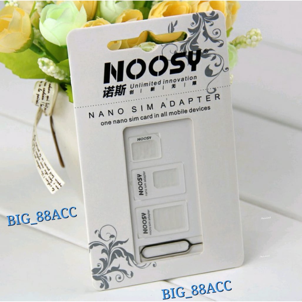 Jual Adaptor Sim card Nano Micro 2in1 Noosy - Sim Adapter 2in1 | Shopee ...