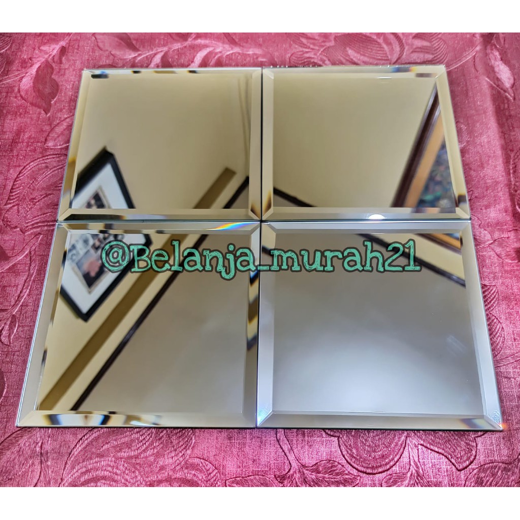 Jual Kaca Cermin BEVEL Kotak 20 x 20 cm Dekorasi Dinding | Shopee Indonesia