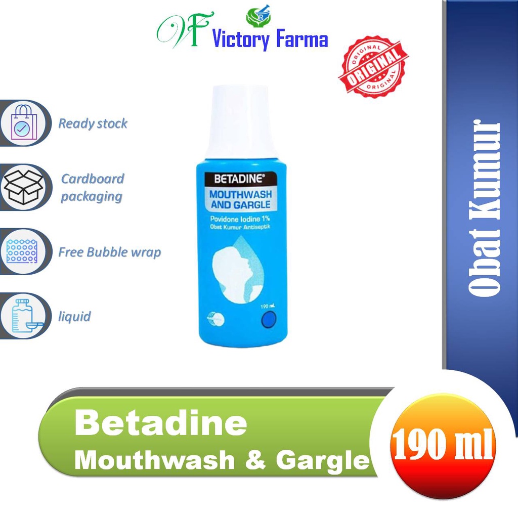 Jual Betadine Mouthwash & Gargle Botol 190ml / Obat kumur Antiseptik | Shopee Indonesia