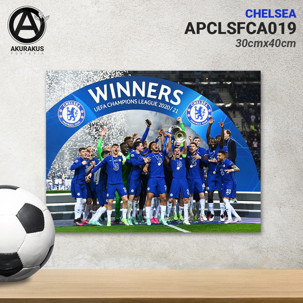 Jual WALL DECOR HIASAN DINDING POSTER KAYU CHELSEA FC APCLSFCA016-020 ...