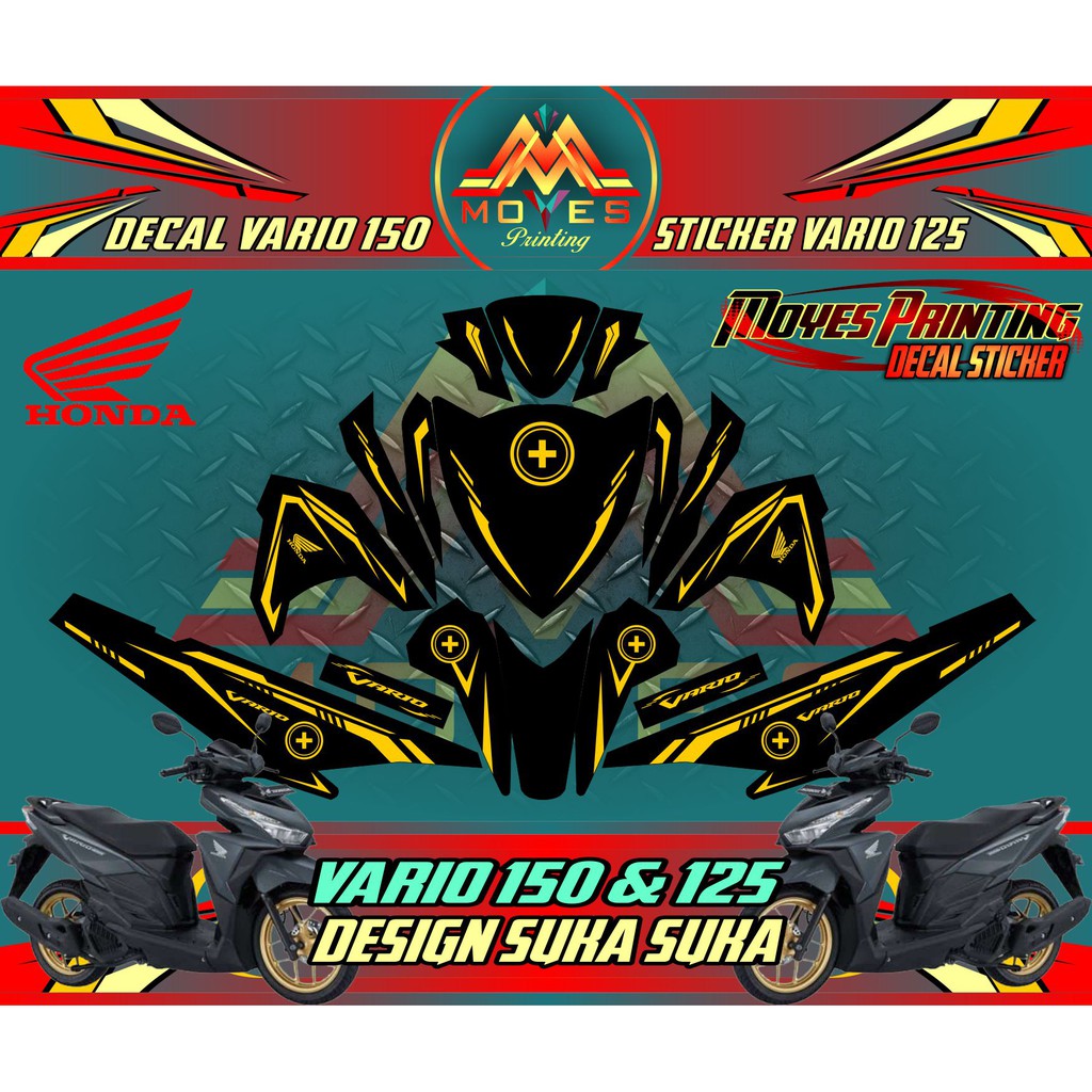 Jual Sticker Full Body Honda Vario 125 Decal Stiker Motor Vario 150 Gambar Design Suka Suka ...