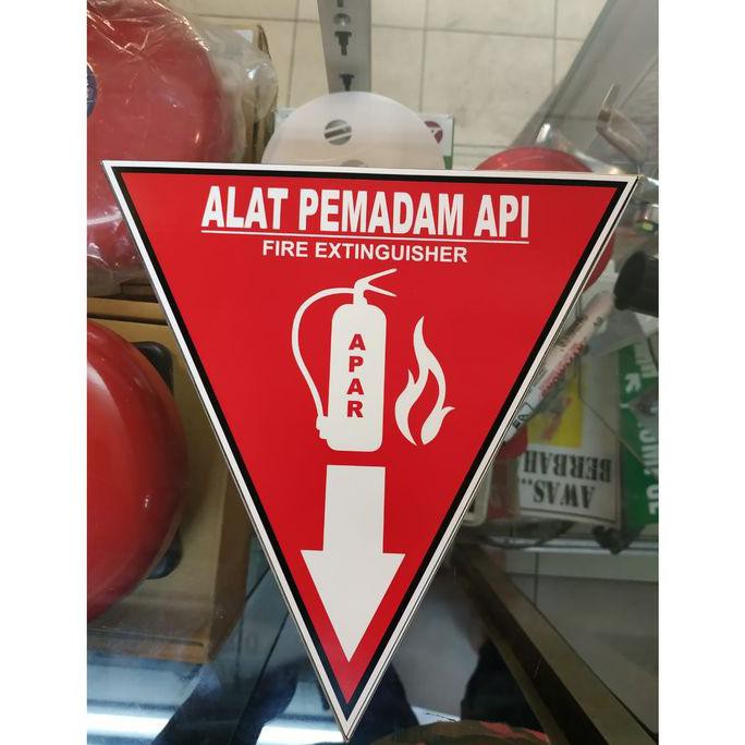 Jual Talakeselamatan- Sticker Segitiga Apar 20X20Cm Alat Pemadam Label ...