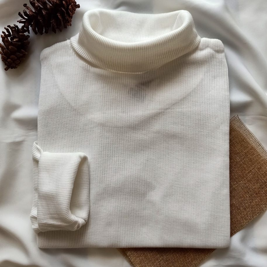 Jual Kaos Turtle Neck Lengan Panjang Bahan RIB Kaos Kerah Tinggi Pria ...
