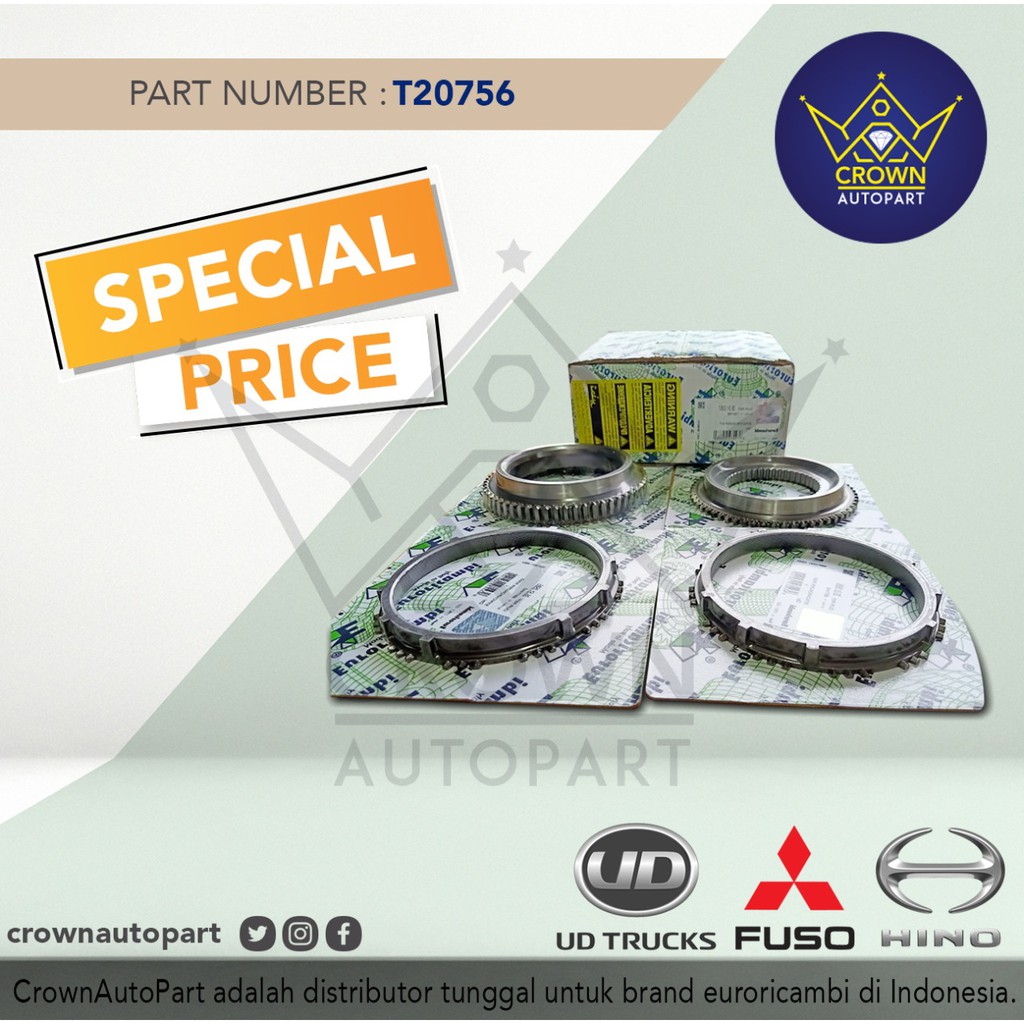 Jual SYNCRO KIT / GIGI KUNINGAN / TRANSMISI / FS8209 / MITSUBISHI / HINO / NISSAN / T20756 ...