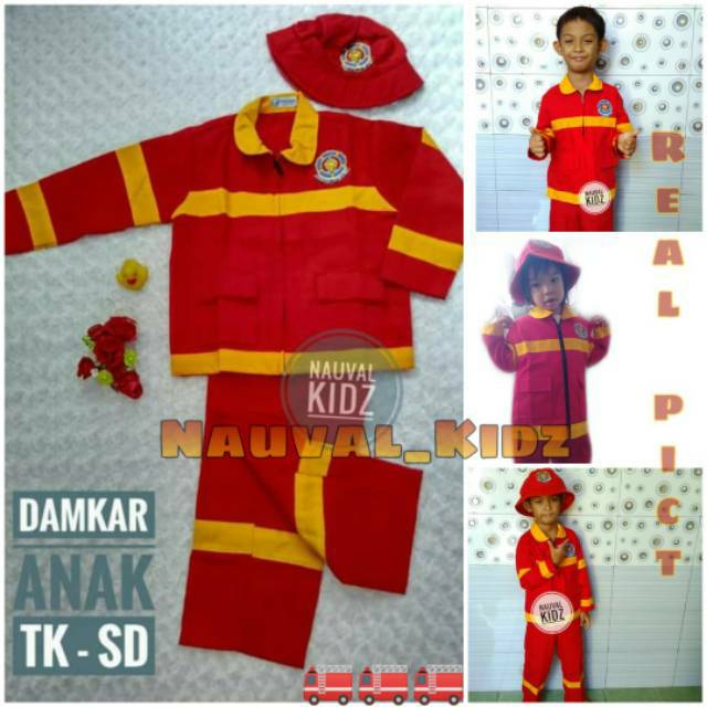 Jual Baju seragam kostum karnaval profesi pemadam kebakaran / Damkar ...