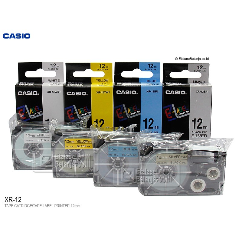 Jual Casio EZ Label Printer Tape Cartridge 12mm | Shopee Indonesia
