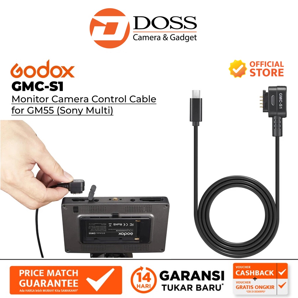 Jual Godox GMC-S1 Monitor Camera Control Cable for GM55 (Sony Multi) | Shopee Indonesia