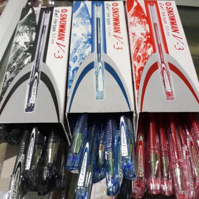 Jual Pulpen snowman V3 type tinta gel 0.5 mm ECER!!!!!!! | Shopee Indonesia