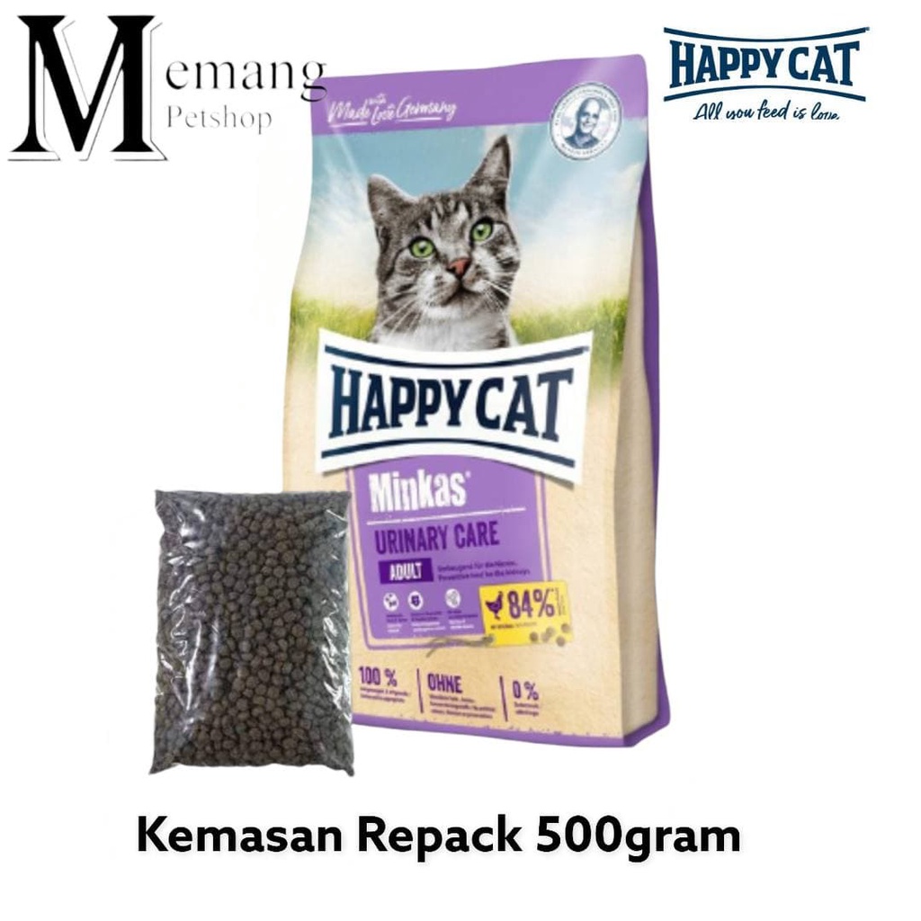 Jual Happy Cat 500gram Repack Minkas Urinary Care Makanan Kucing Cat ...