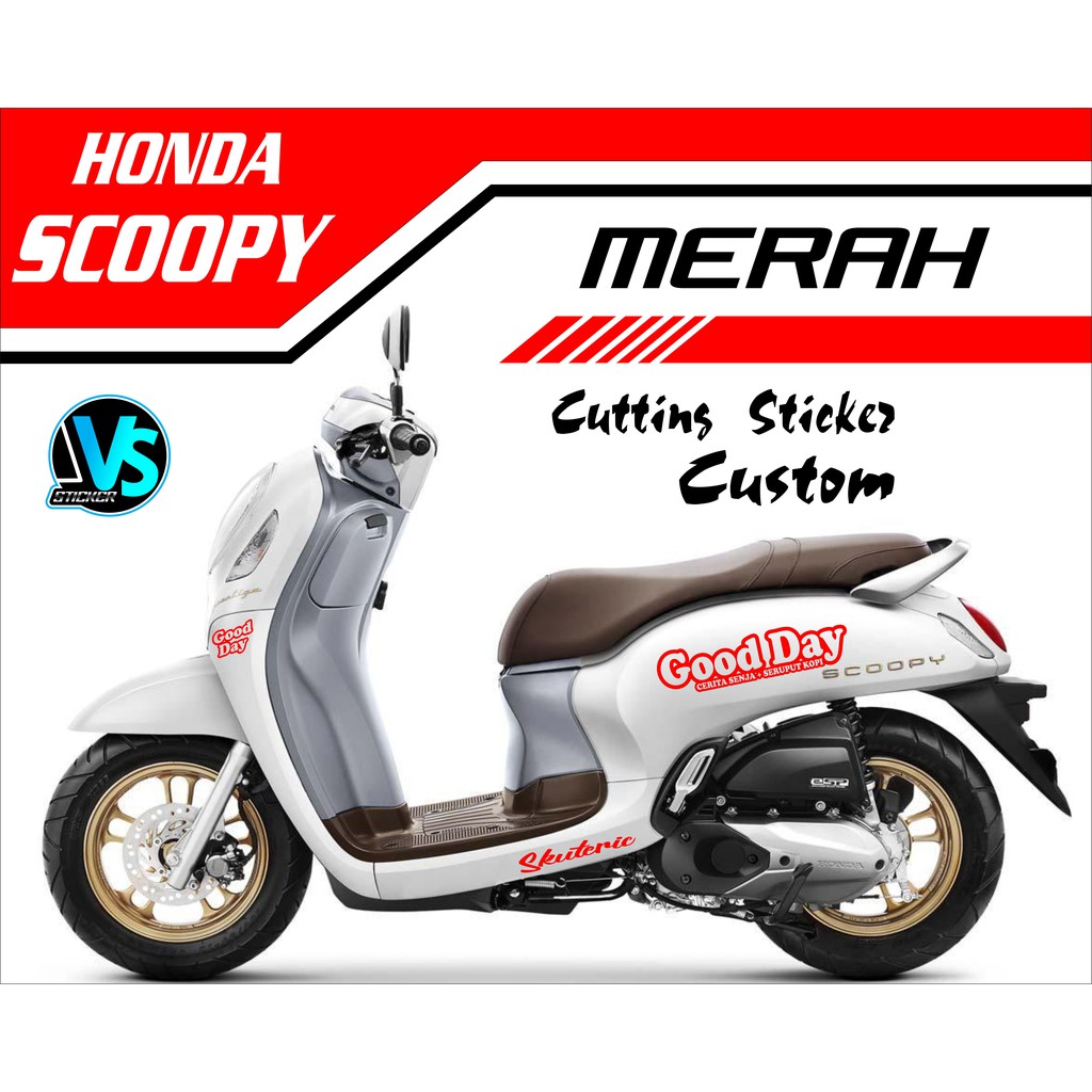 Jual Stiker Scoopy GOOD DAY v2 Cutting Sticker Honda Scoopy | Shopee ...