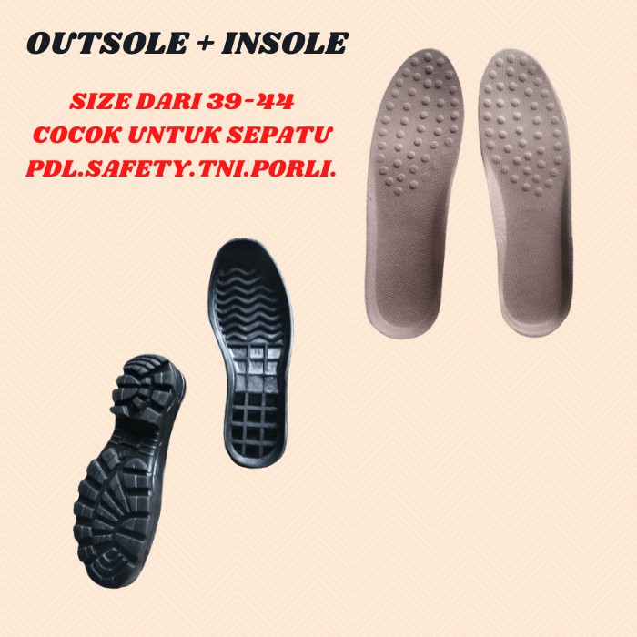 Jual Sol karet plus insol.Outsole karet.sol sepatu.Alas sepatu.sol ...