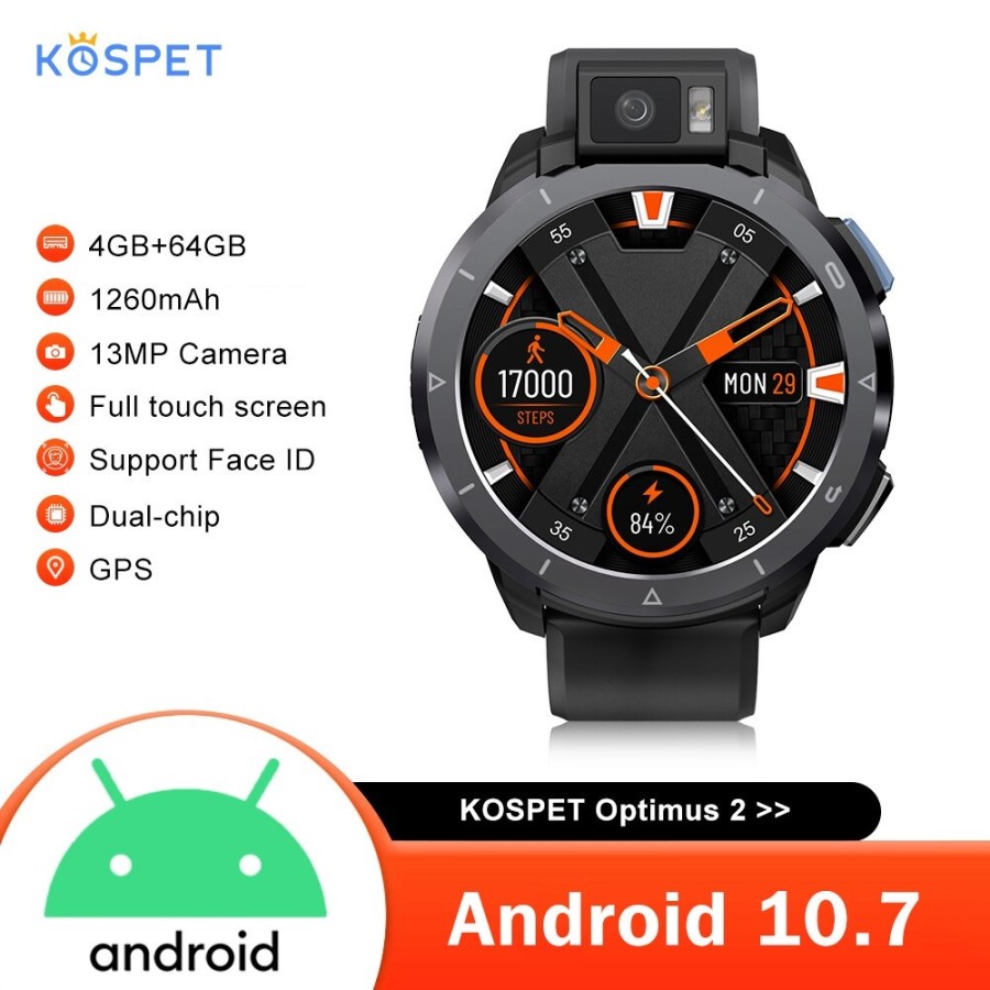 Jual Smartwatch KOSPET OPTIMUS 2 - Android 4G WiFi - 1.6-inch IPS ...