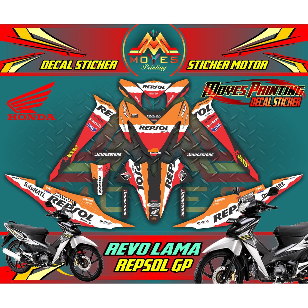 Jual Decal Revo 100 cc Striping Revo 2008 Old Sticker Honda Revo Lama ...
